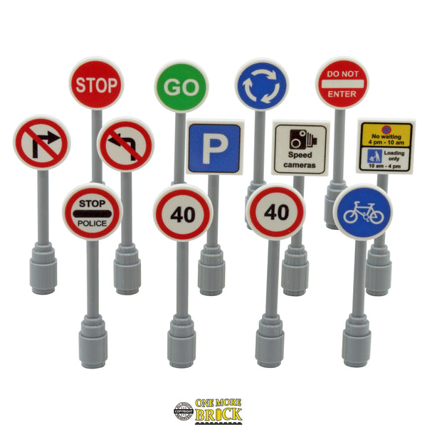 Road Signs - Pack of 13 – One More Brick LTD