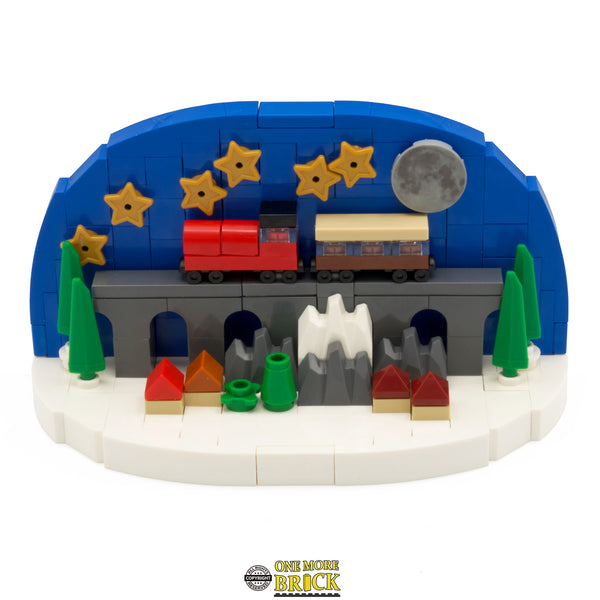 LEGO Snowglobe Christmas Winter Train Scene – One More Brick LTD