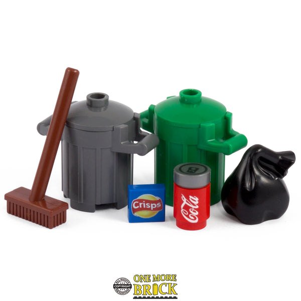 Bins | Trash cans with rubbish bag and crisp packet/coke can – One More ...