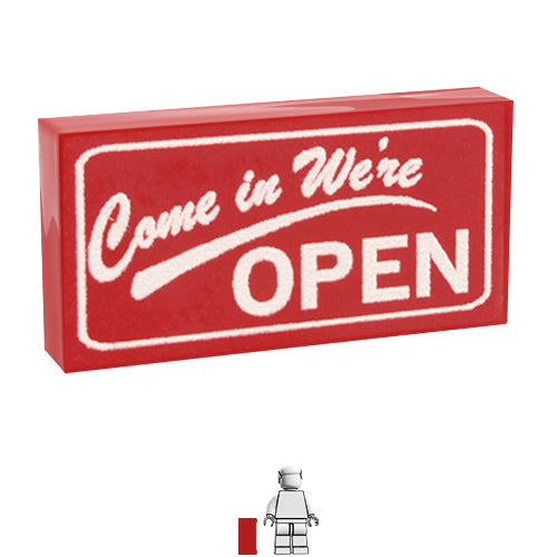 Printed Lego Tiles - Shop Open – One More Brick LTD