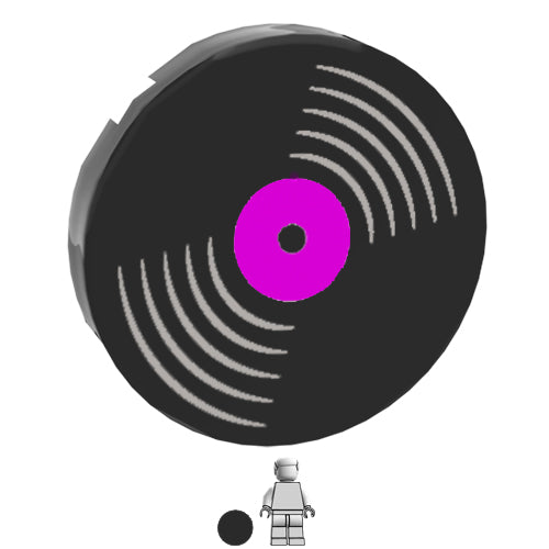Printed Lego Tiles - LEGO Vinyl Disk Record – One More Brick LTD