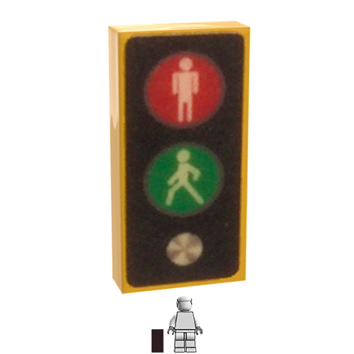 Printed Lego Tiles - Pedestrian crossing walk sign – One More Brick LTD