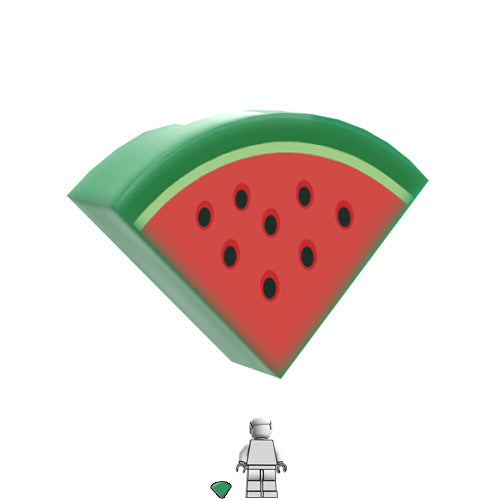 Printed Lego Tiles - Watermelon Slice – One More Brick LTD