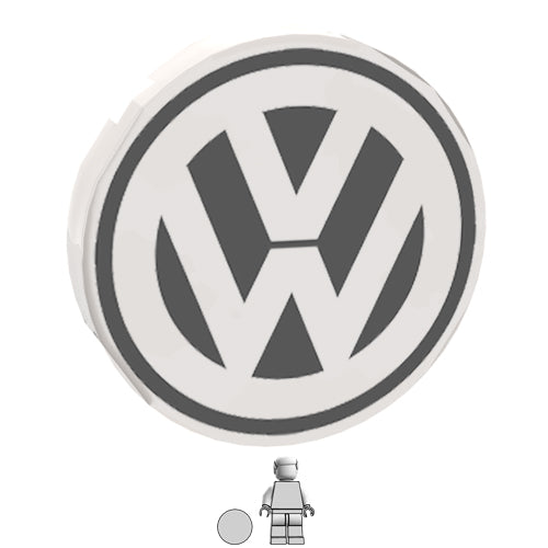 Printed Lego Tiles - VW Logo – One More Brick LTD