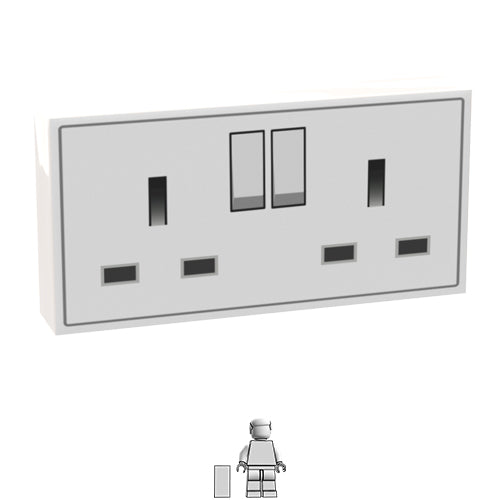 Printed Lego Tiles - Plug Sockets – One More Brick LTD
