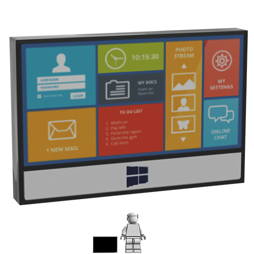 Printed Lego Tiles - PC Windows Computer Screen – One More Brick LTD