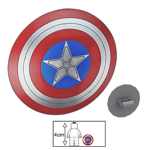 Printed Lego Shields - Captain America – One More Brick LTD