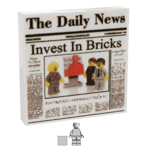 Printed Lego Tiles - Newspaper – One More Brick LTD