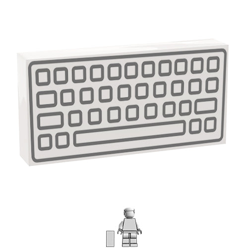Printed Lego Tiles - Computer Keyboard – One More Brick LTD