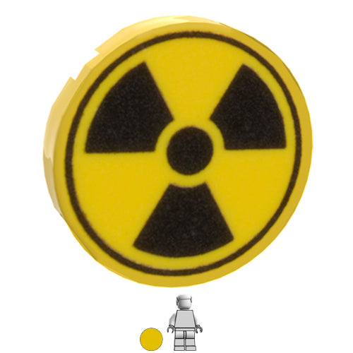 Printed Lego Tiles - Radiation Sign – One More Brick LTD