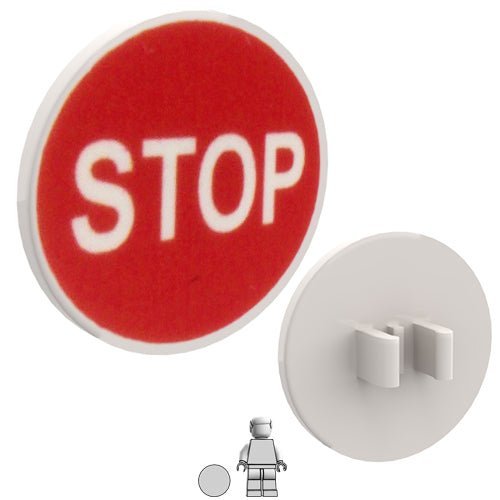 Printed Lego Tiles - Road Sign STOP – One More Brick LTD
